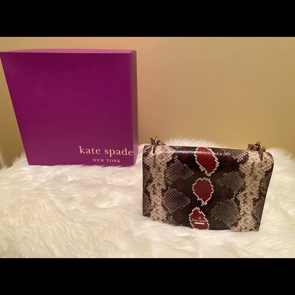 Kate Spade Ny Reese Park Snake Print Leather - Gem